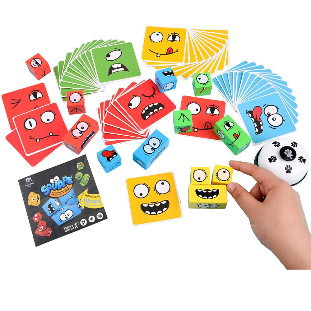 Drewniane klocki zmiana twarzy emocja gra logiczna ⚡ | Zabawki \ Gry ...