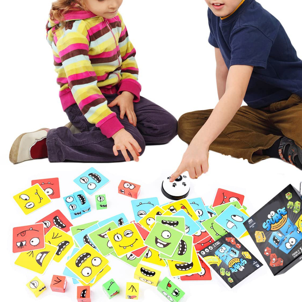 Drewniane klocki zmiana twarzy emocja gra logiczna ⚡ | Zabawki \ Gry ...